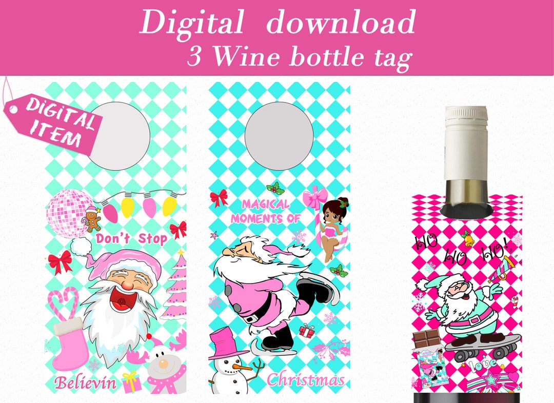 Wine Bottle Neck Labels Flying Label Wine Gift Label Gift - Etsy