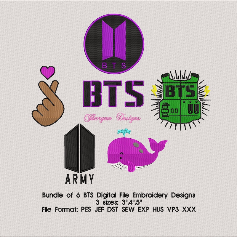 Bts Embroidery - Etsy