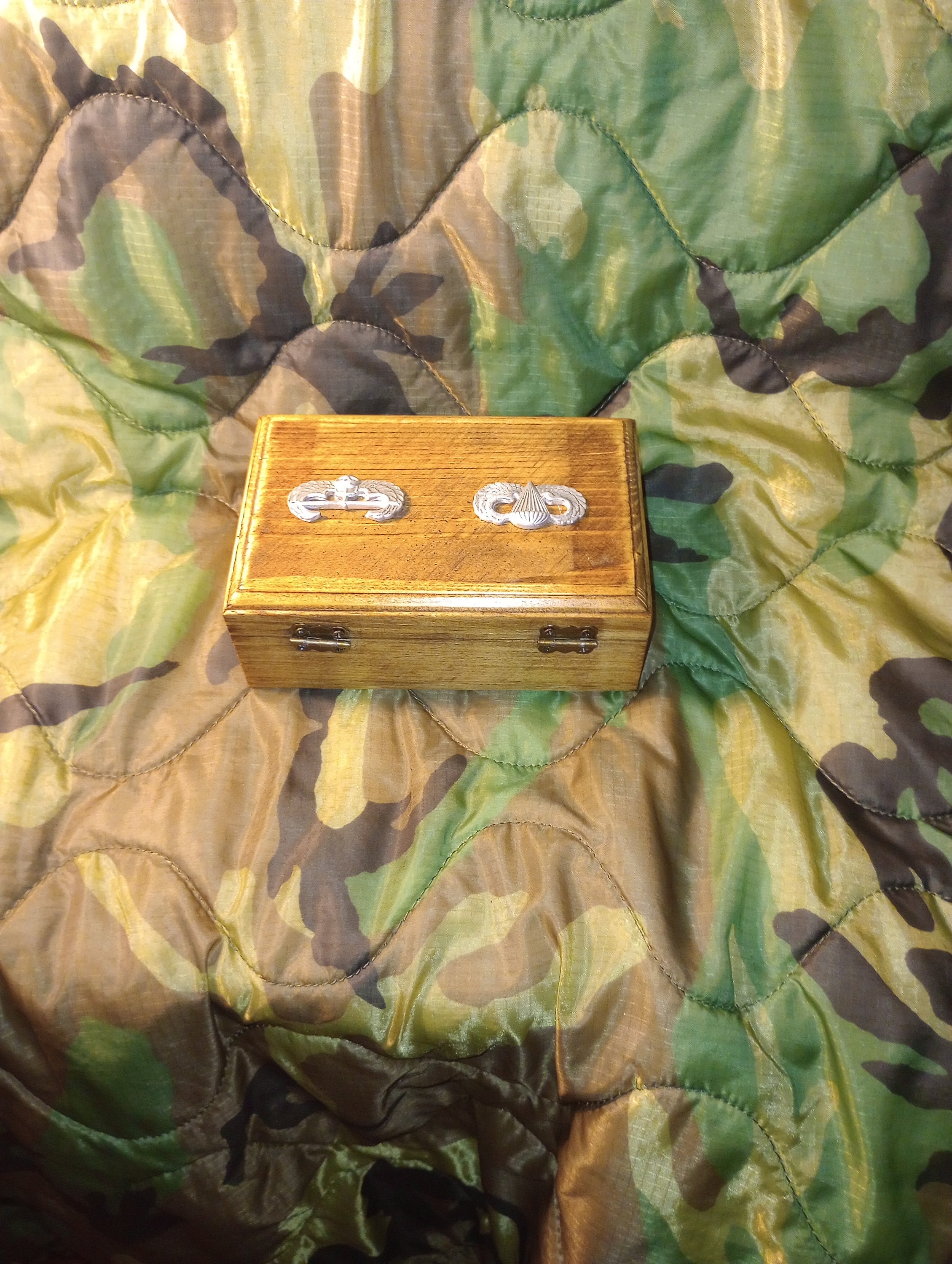 Wood US ARMY Jump Wing & Air Assault Insignia Trinket Box - Etsy