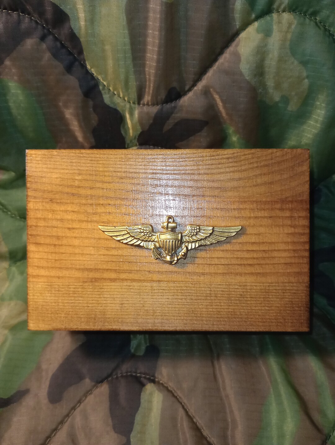 Wood Navy Marines and Coast Guard Pilot Insignia Trinket Box - Etsy