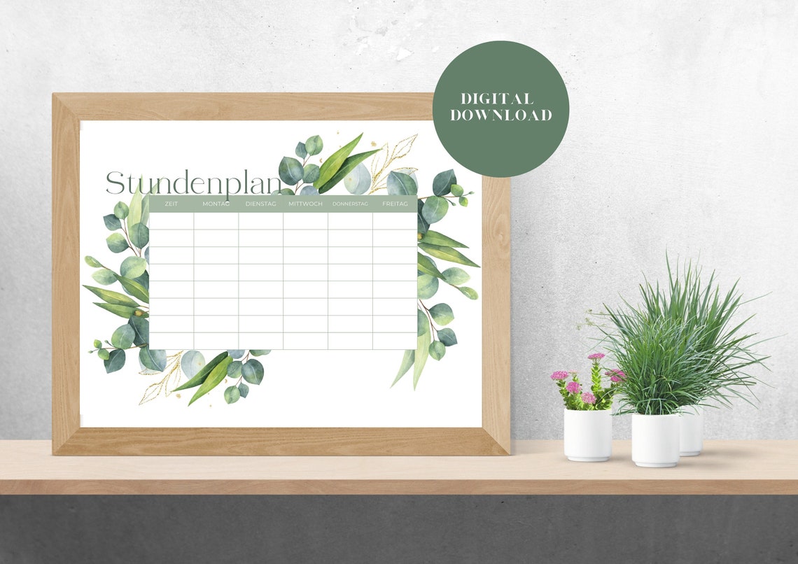 Timetable Template for the School School Timetable as a Printable ...