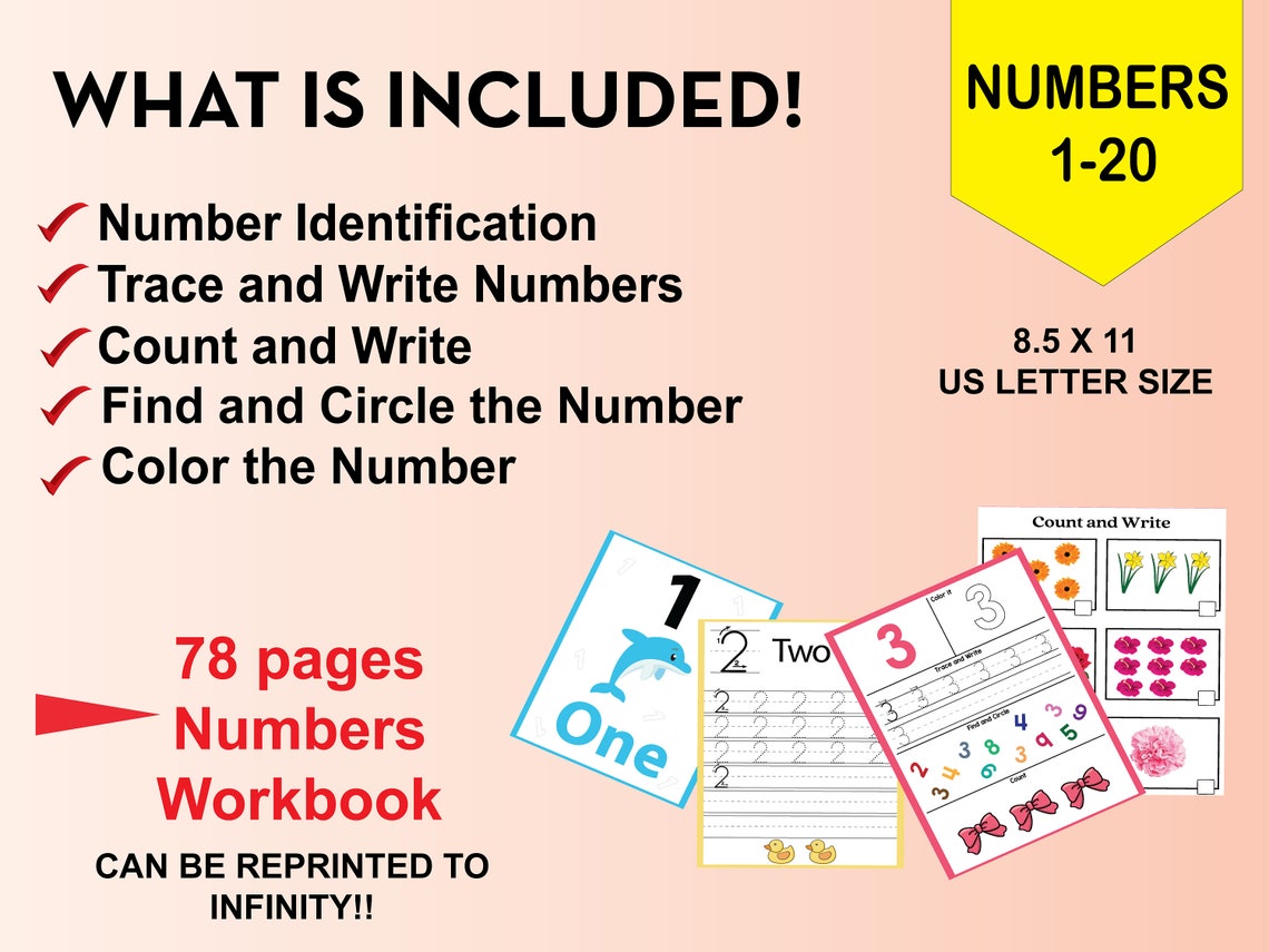 Learning Numbers Activity Printables for Preschoolers and Toddlers ...