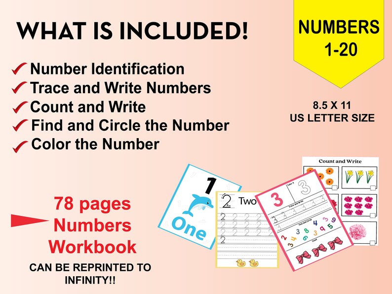 Learning Numbers Activity Printables for Preschoolers and Toddlers ...