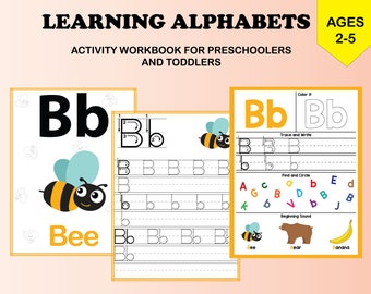 Alphabet Tracing Worksheets A-Z / ABC Tracing Workbook /handwriting ...