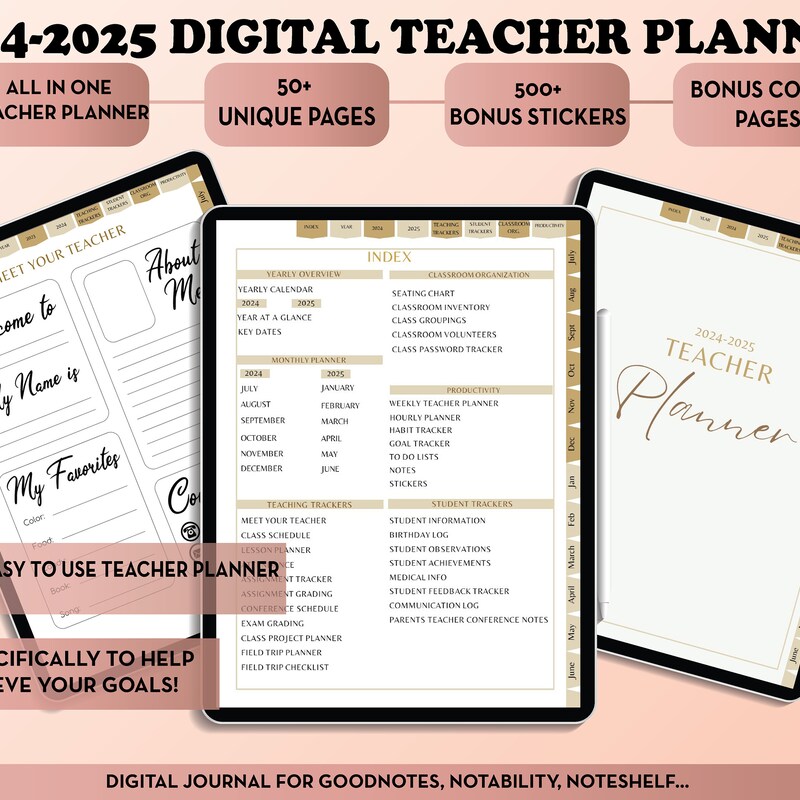 Teacher Digital Planner - Etsy