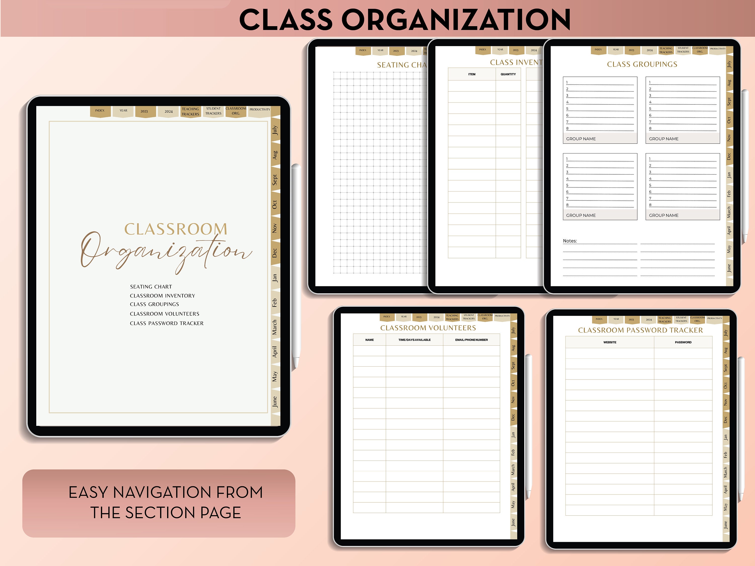 Digital Teacher Planner 2024-2025, Lesson Planner Goodnotes, Academic ...