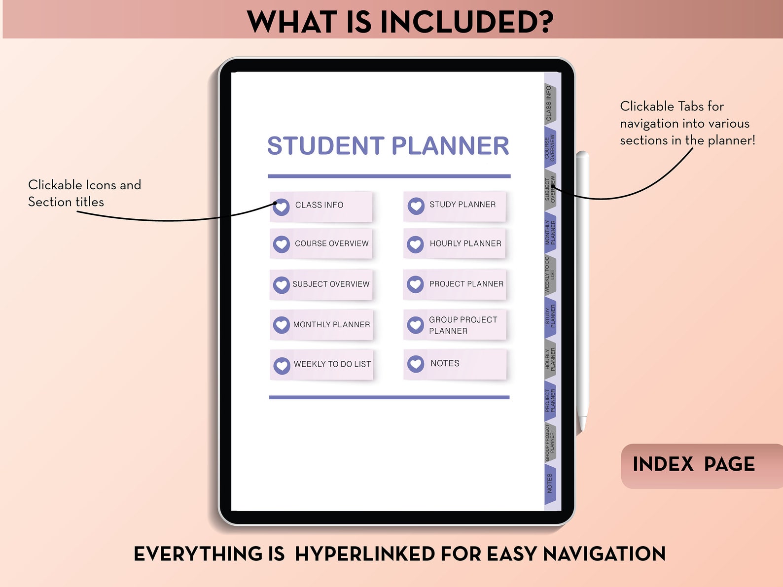 Undated Student Digital Planner Goodnotes, Academic Planner, Portrait ...