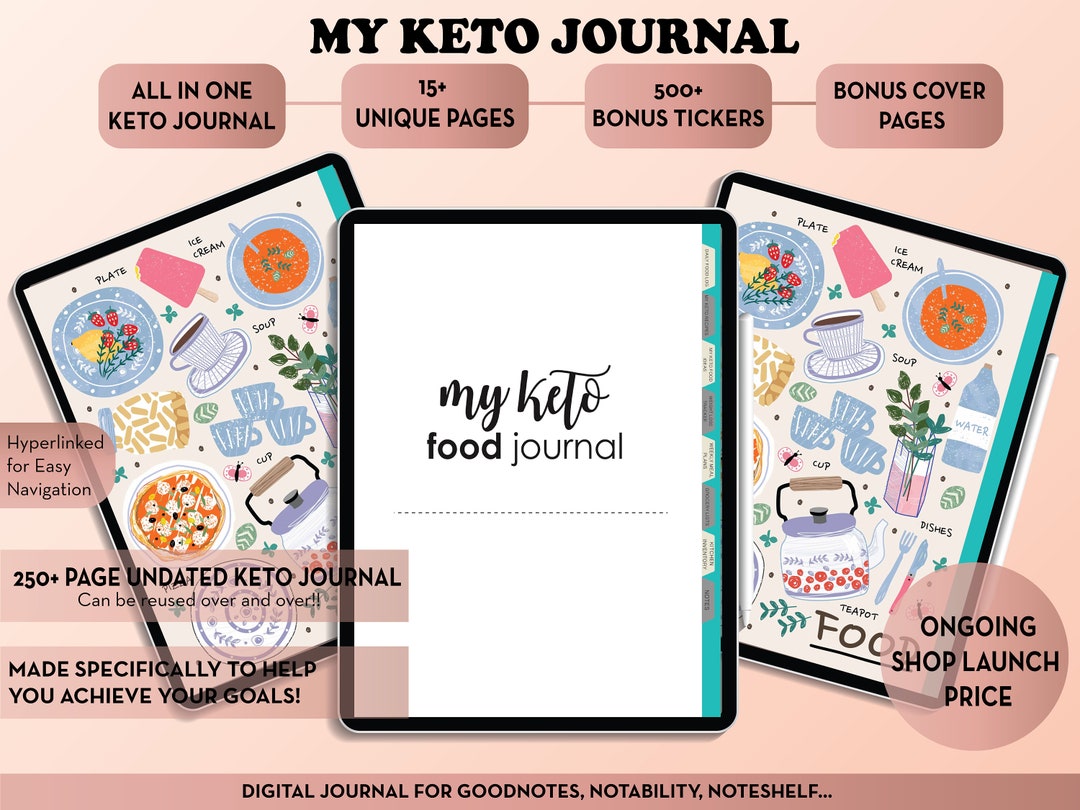 Digital Keto Planner, Digital Planner for Goodnotes, Xodo, Ketogenic ...