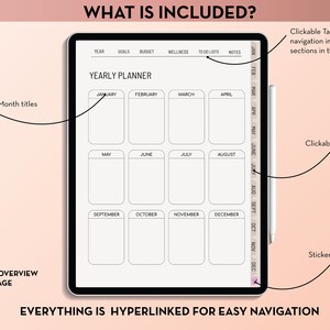 Undated Goodnotes Planner, Monthly Digital Planner, Goodnotes Template ...