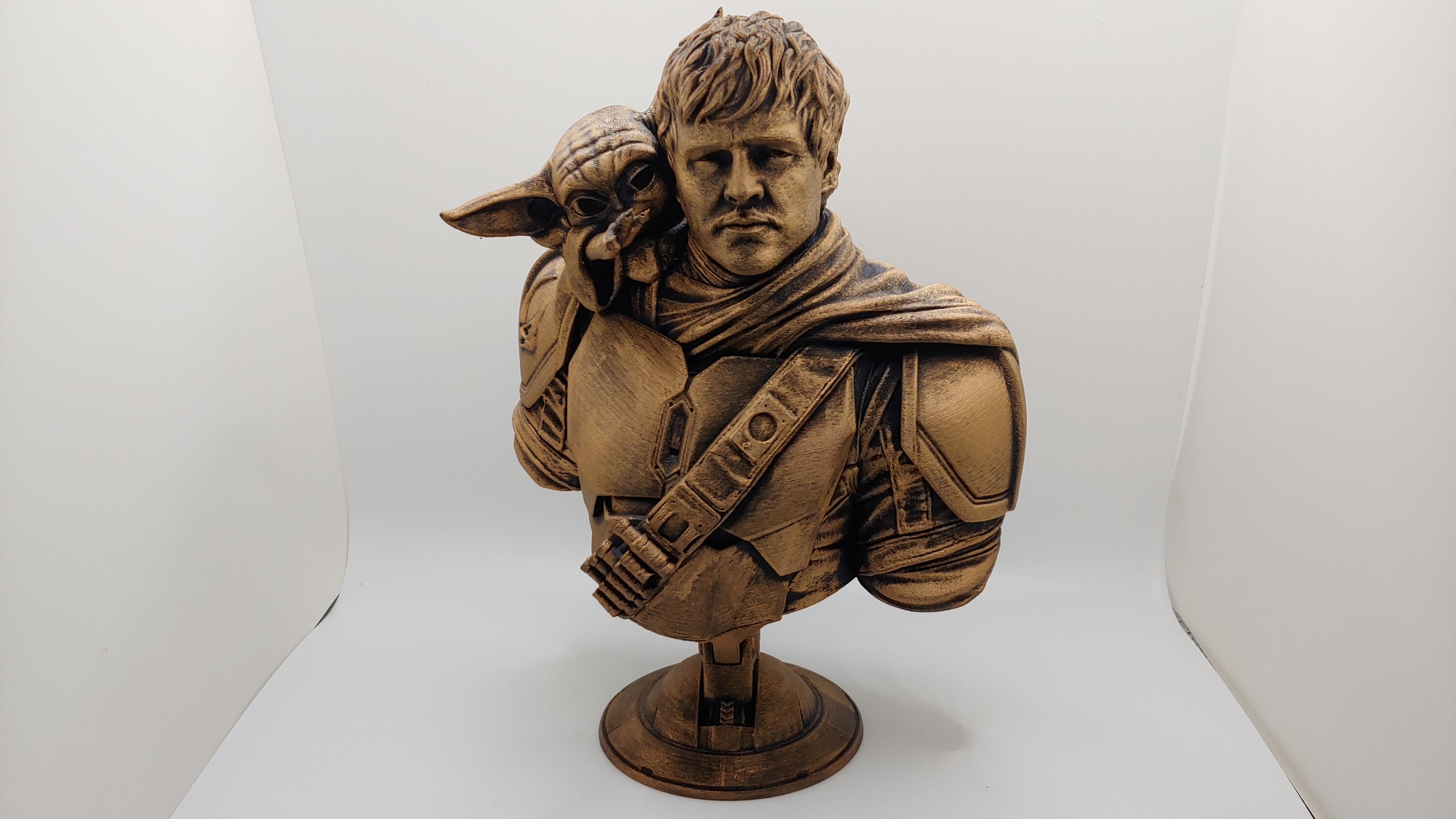 Din Djarin mando & Grogu Bust 3D Printed ABS - Etsy