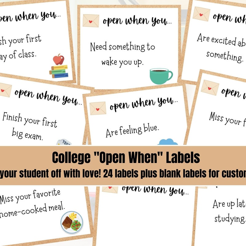 Open When College - Etsy