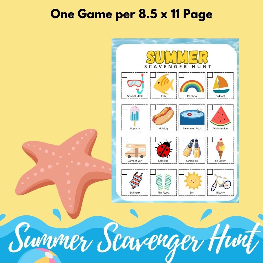 Fun Summer Scavenger Hunt for Kids! What Can They Find This Summer? - Etsy