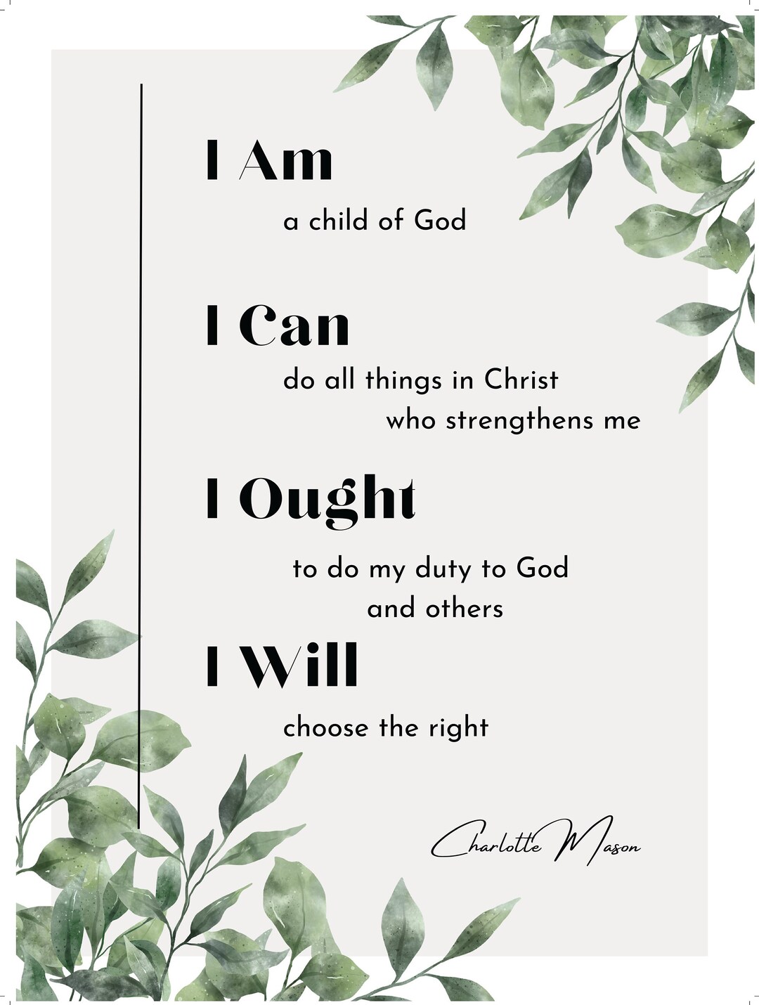 Charlotte Mason Quote Printable Poster Classical Education - Etsy Charlotte Mason Quote Printable Poster Classical Education - Etsy