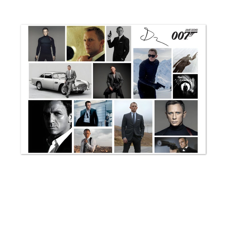 PREMIUM James Bond Poster Daniel Craig Signed HD Exclusive Poster Wall ...