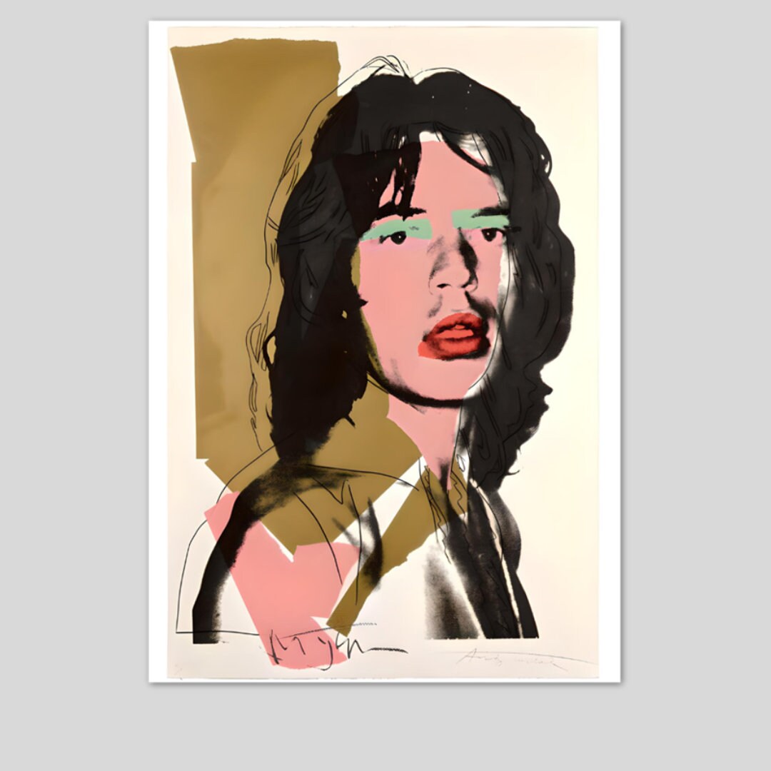 Andy Warhol Mick Jagger Poster Premium 50x70cm / 20x28 Signed in Pencil ...