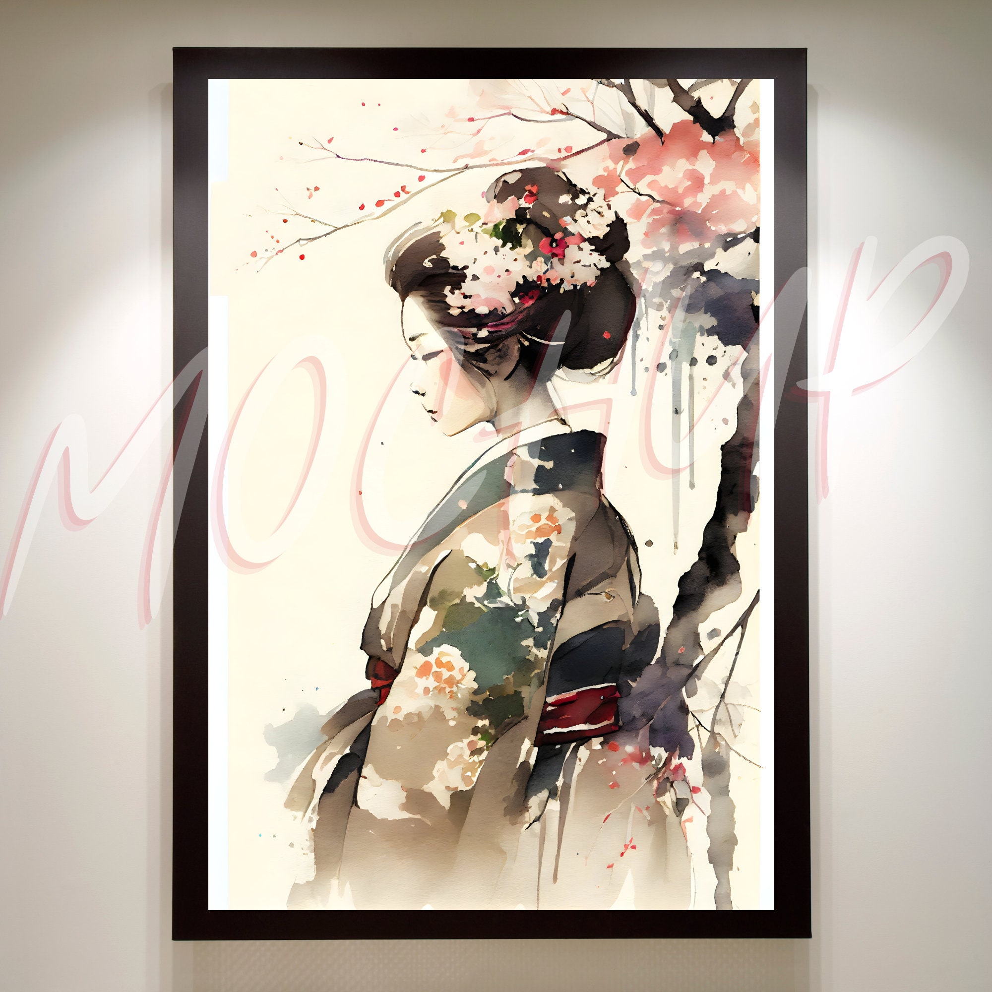 Japanese Wall Art: Set of 12 Digital Japanese Posters Featuring Mount ...