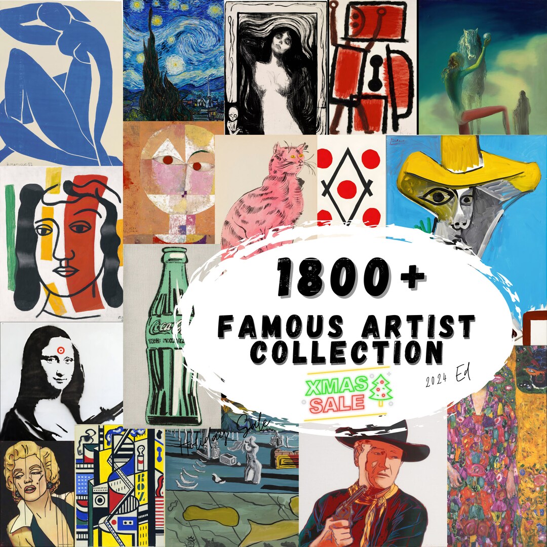 Printable Wall Art Set of 1800+ -famous Art Prints for Home Decor, High ...