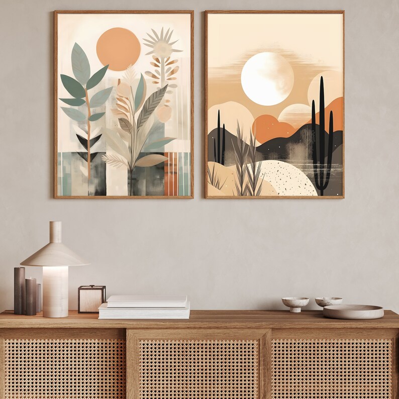 Modern Boho Wall Art Gallery: Boho Art Decor, Collage Mega Bundle Set ...