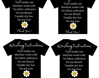 Washing Instructions for DTF Clothing - Etsy