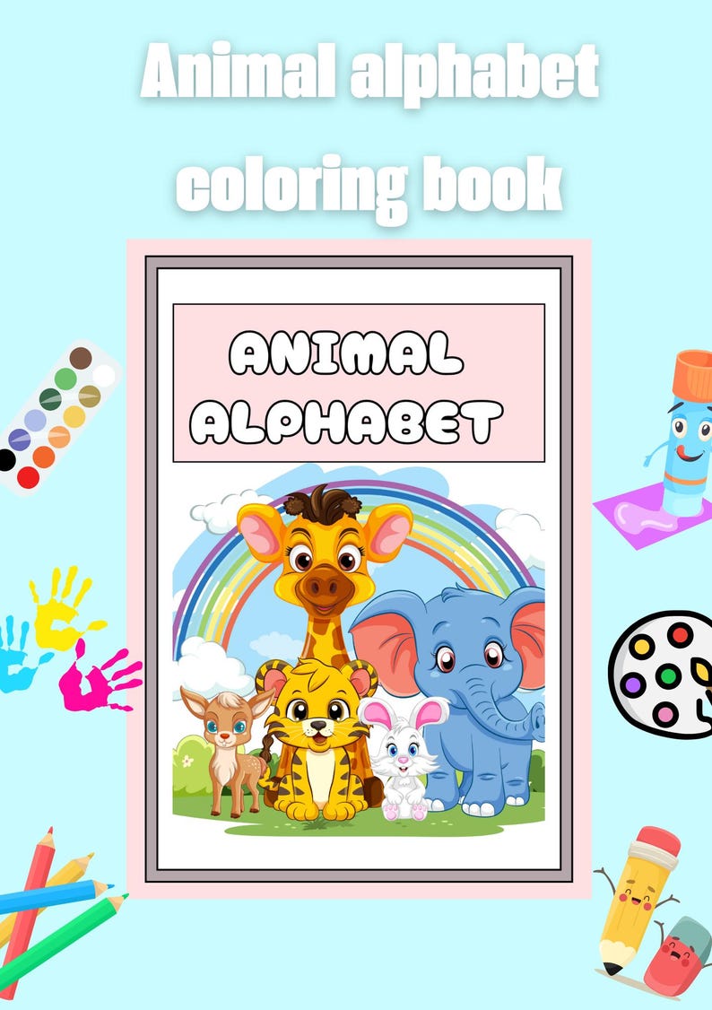 Color & Learn: Animal Alphabet Adventure - Etsy