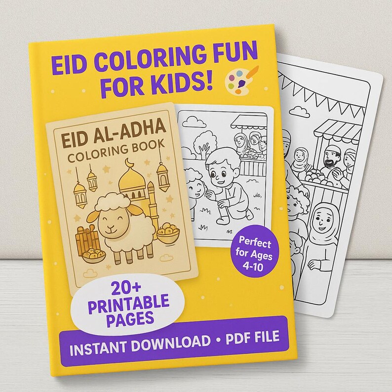 Eid Al-adha Coloring Pages for Kids 20+ Fun Islamic Activities Pages ...