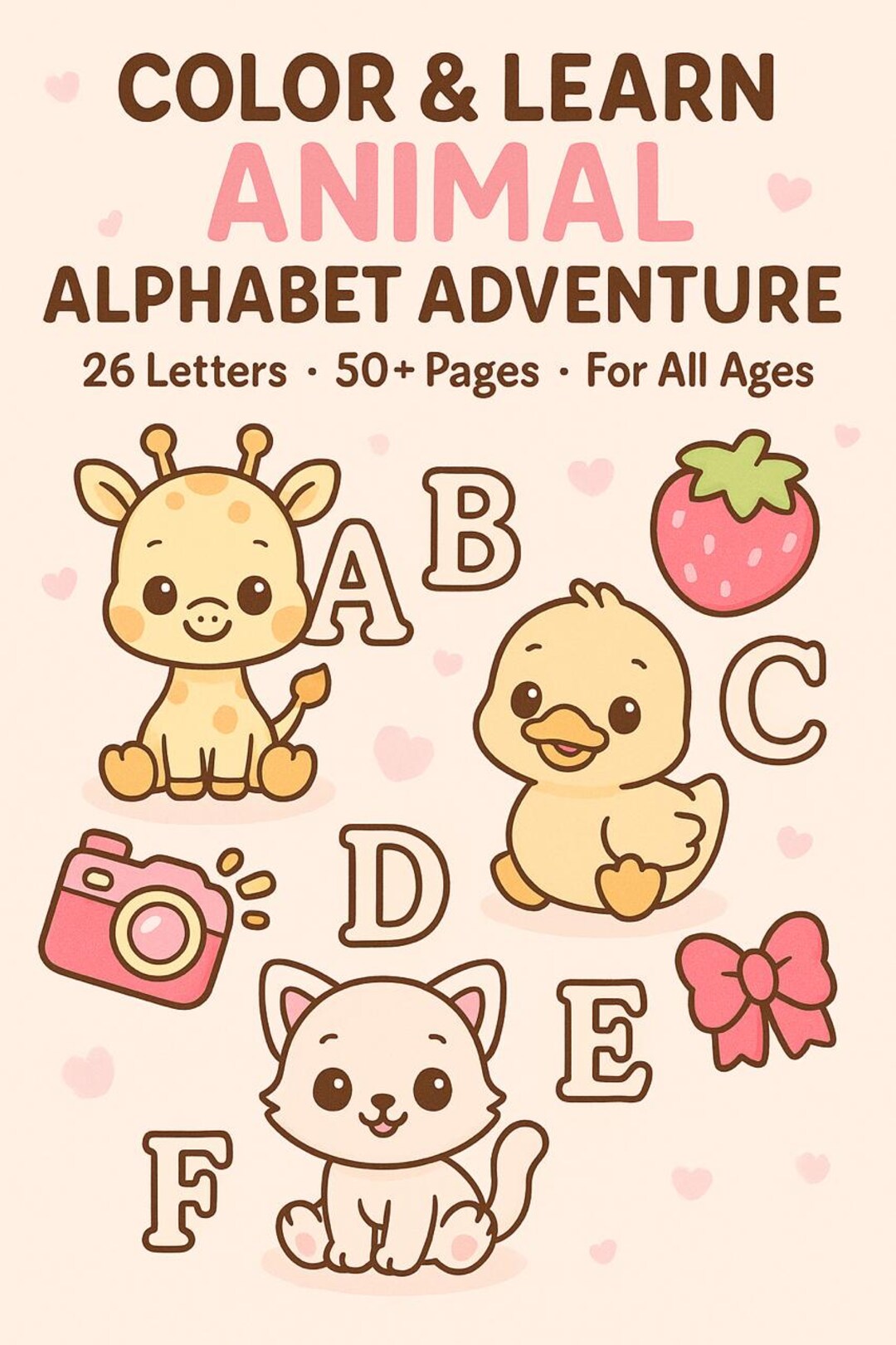 Color & Learn: Animal Alphabet Adventure - Etsy