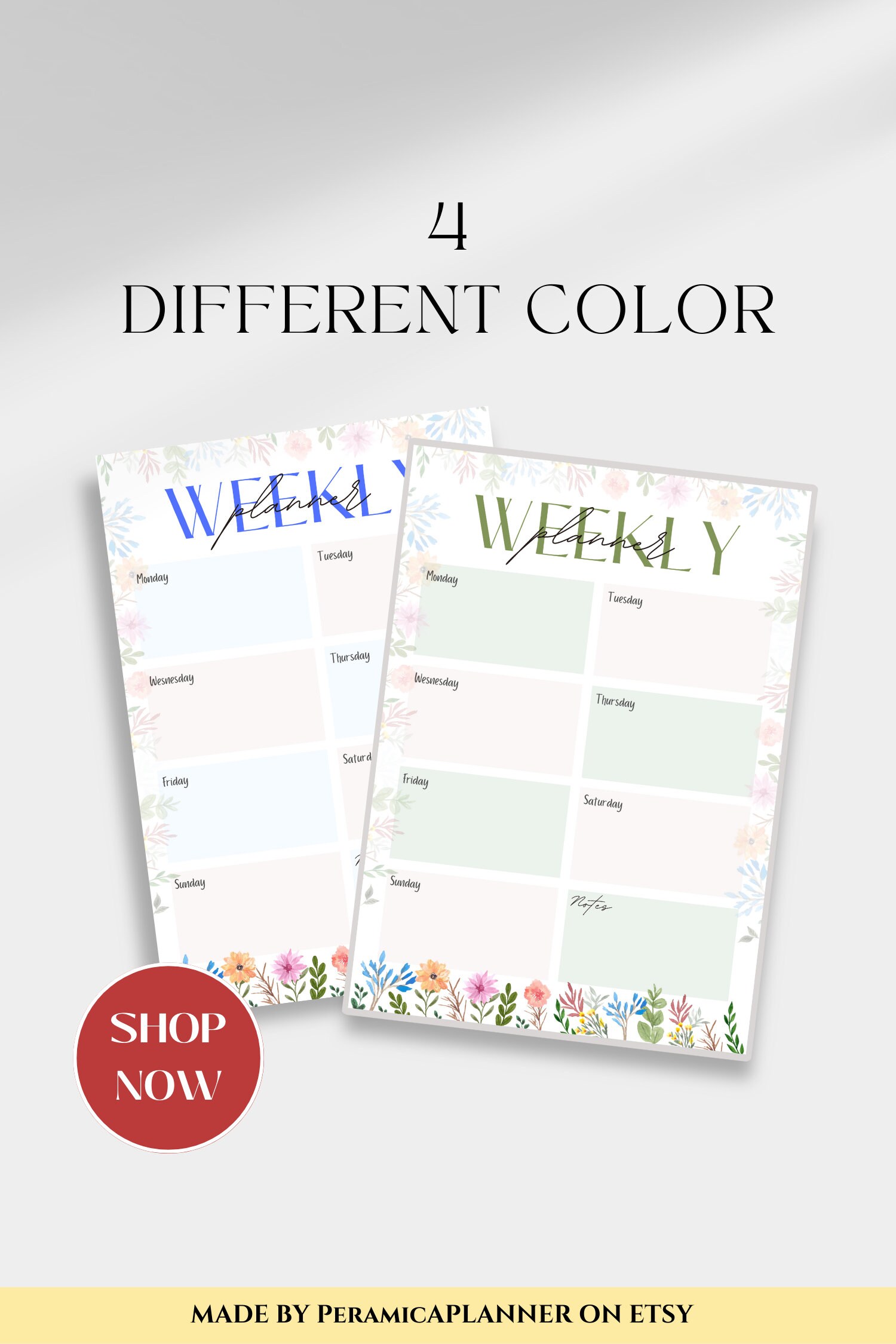 Weekly Planner Printable, ADHD Planner, Work From Home Routine, Undated ...