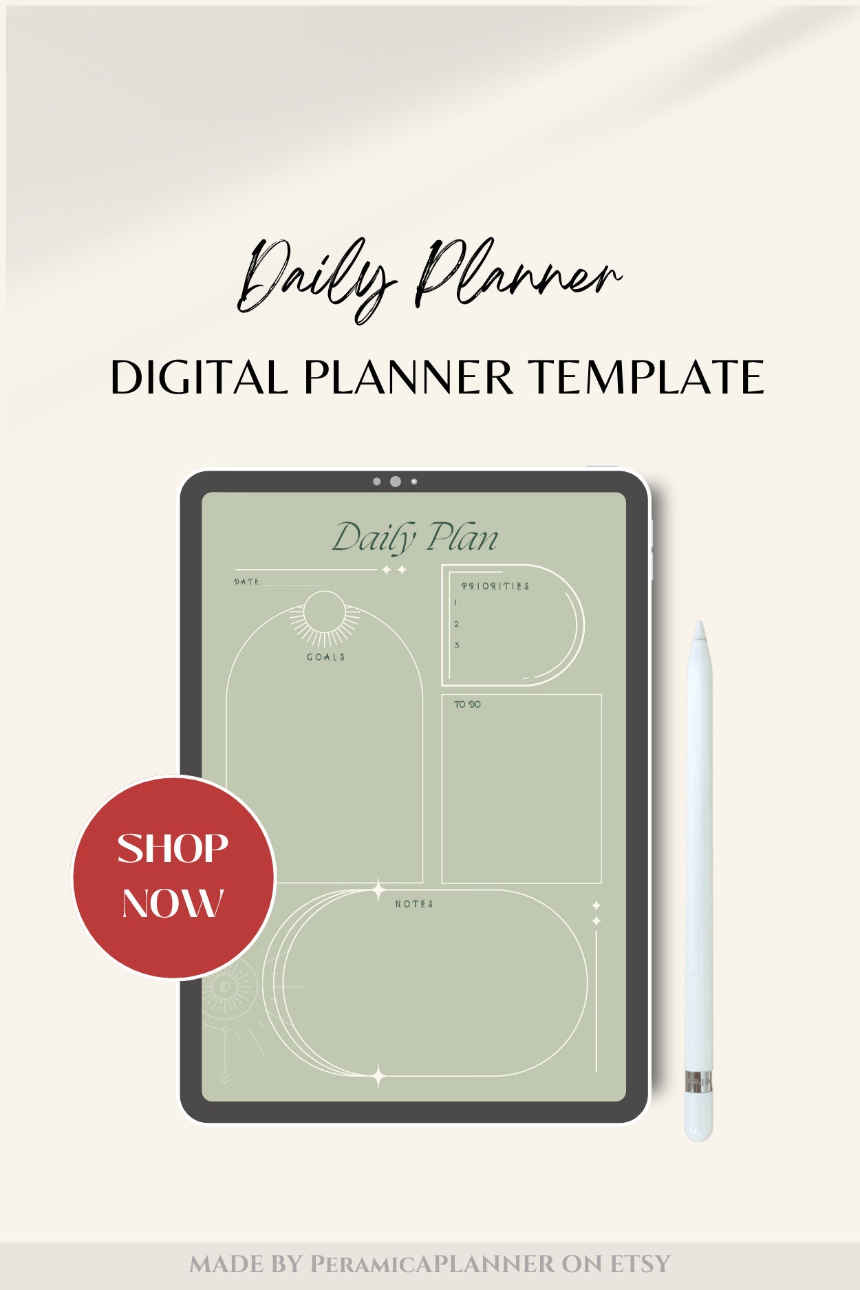 Minimalist Daily Planner Printable Priorities Desk Worksheet - Etsy
