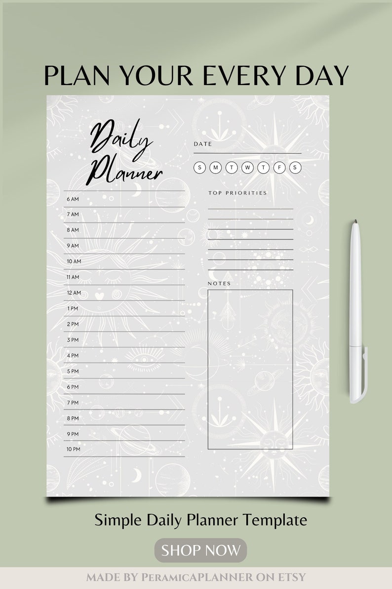 7 Day Planner Printable, Daily Planner, Weekly Planner, Daily to Do ...