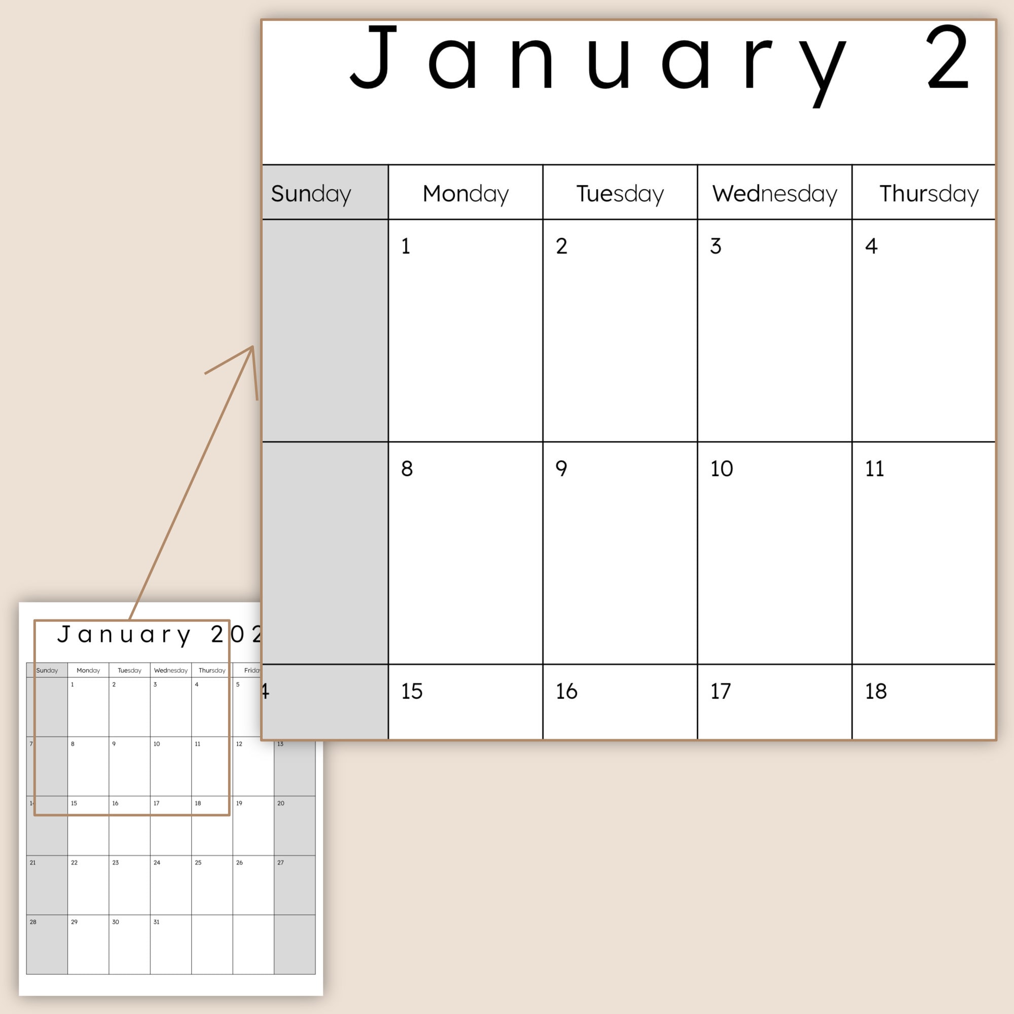 2024 CALENDAR | Letter Size | PDF Format | Printable | Vertical | 12 ...