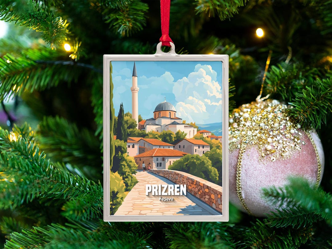 Prizren Kosovo Ornament: Landmark Art, Cityscape View, Travel Souvenir ...