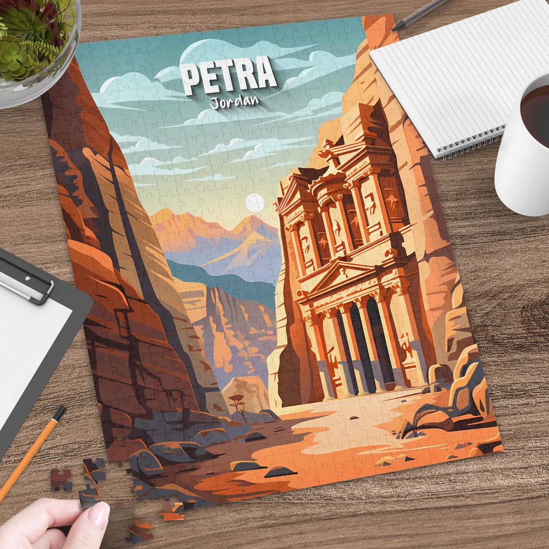 Petra Jordan Puzzle: Colorful, Landscape, Detailed, Travel Destination ...