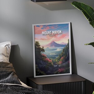 Stunning Mount Mayon Wall Art Print, Philippines Landscape Art for Home ...
