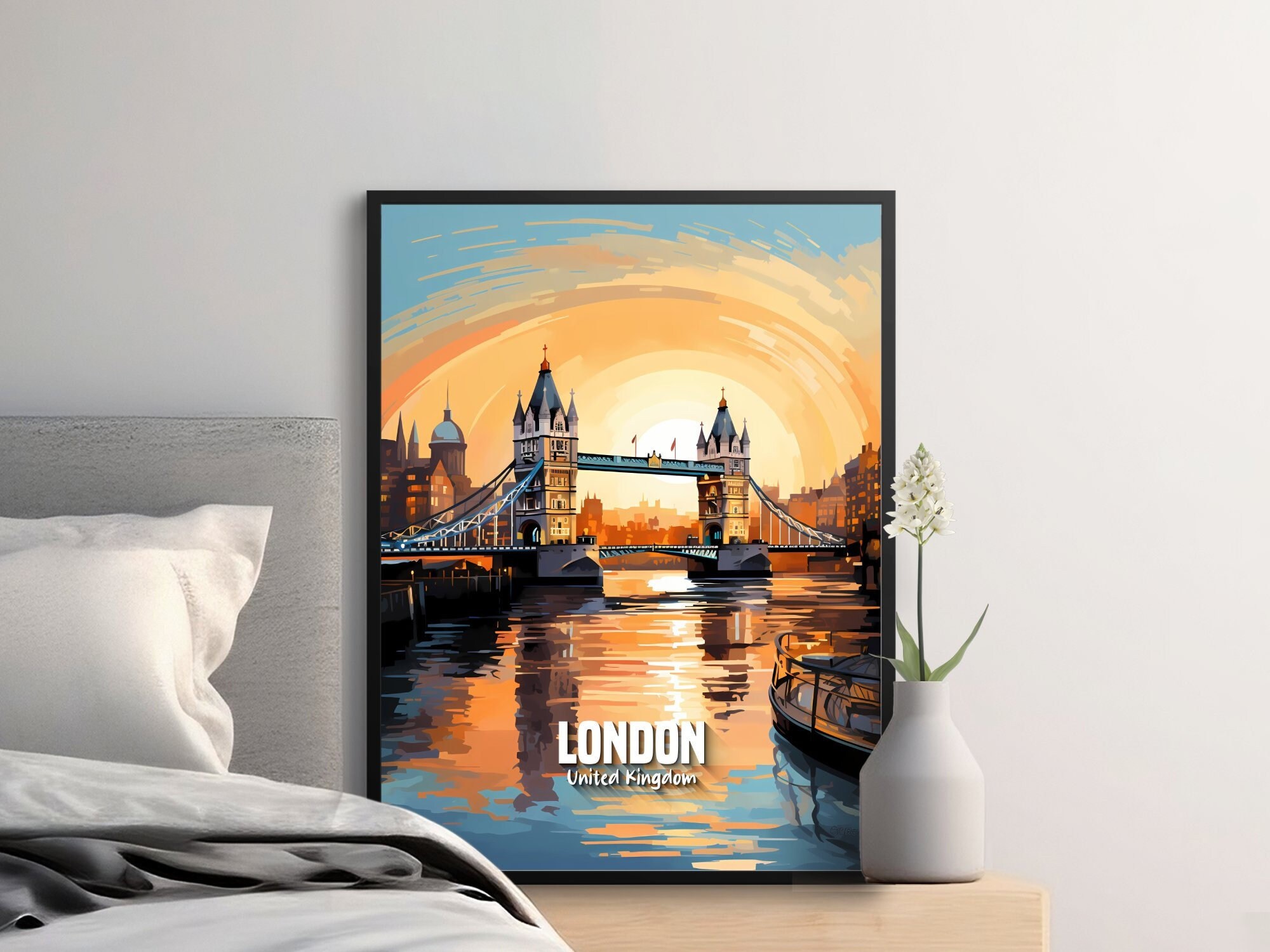 Stunning London Tower Bridge Wall Art Print for Home Decor and Gift ...
