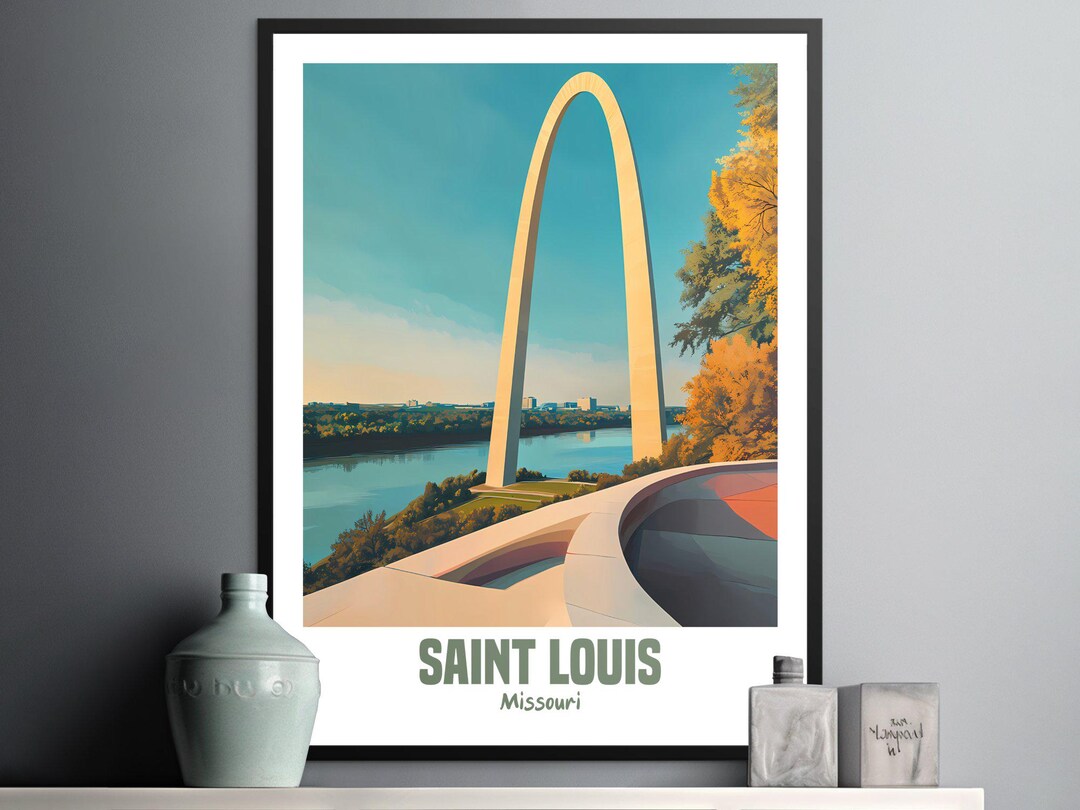 Saint Louis Arch Wall Art, Saint Louis Poster, City Skyline Print ...