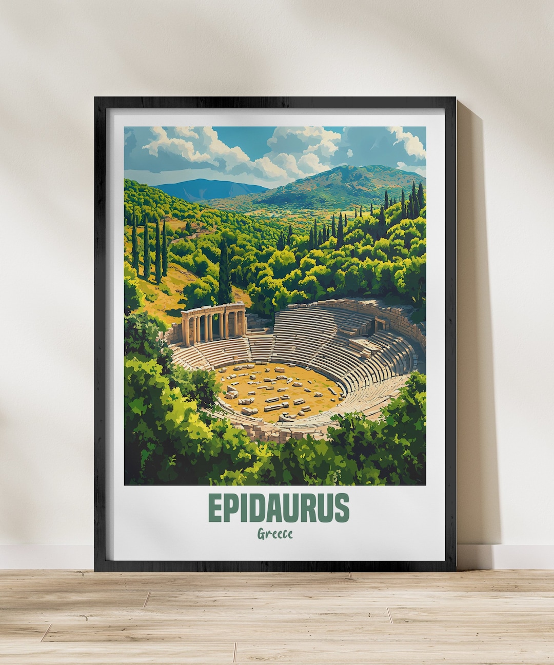 Epidaurus Greece Wall Art Ancient Greek Theater Poster Scenic Greek ...