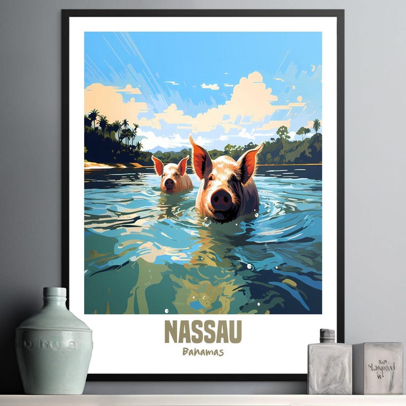 Swimming Pigs - Etsy