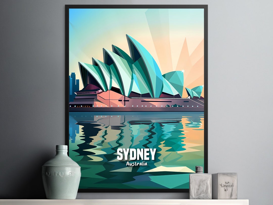 Stunning Sydney Opera House Wall Art Print - Colorful Modern Decor for ...