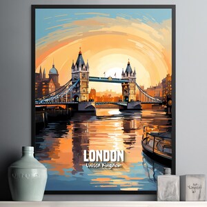 Stunning London Tower Bridge Wall Art Print for Home Decor and Gift ...