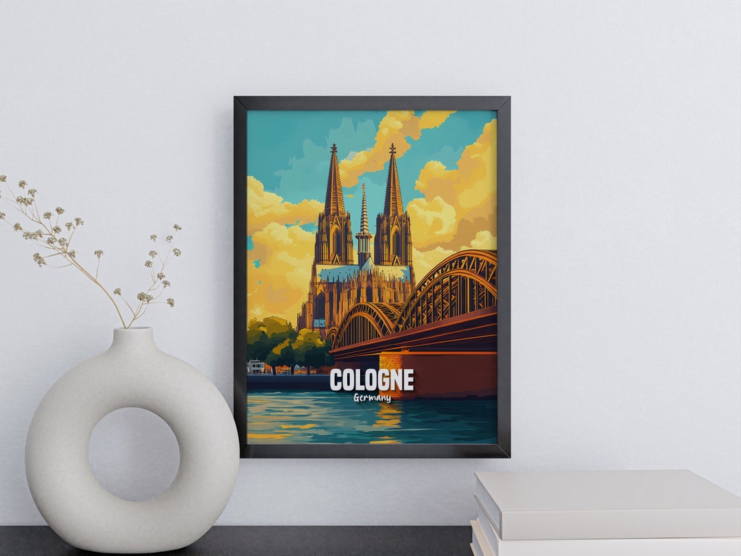 Cologne Germany Wall Art, Cologne Travel Poster, Germany Wall Decor ...