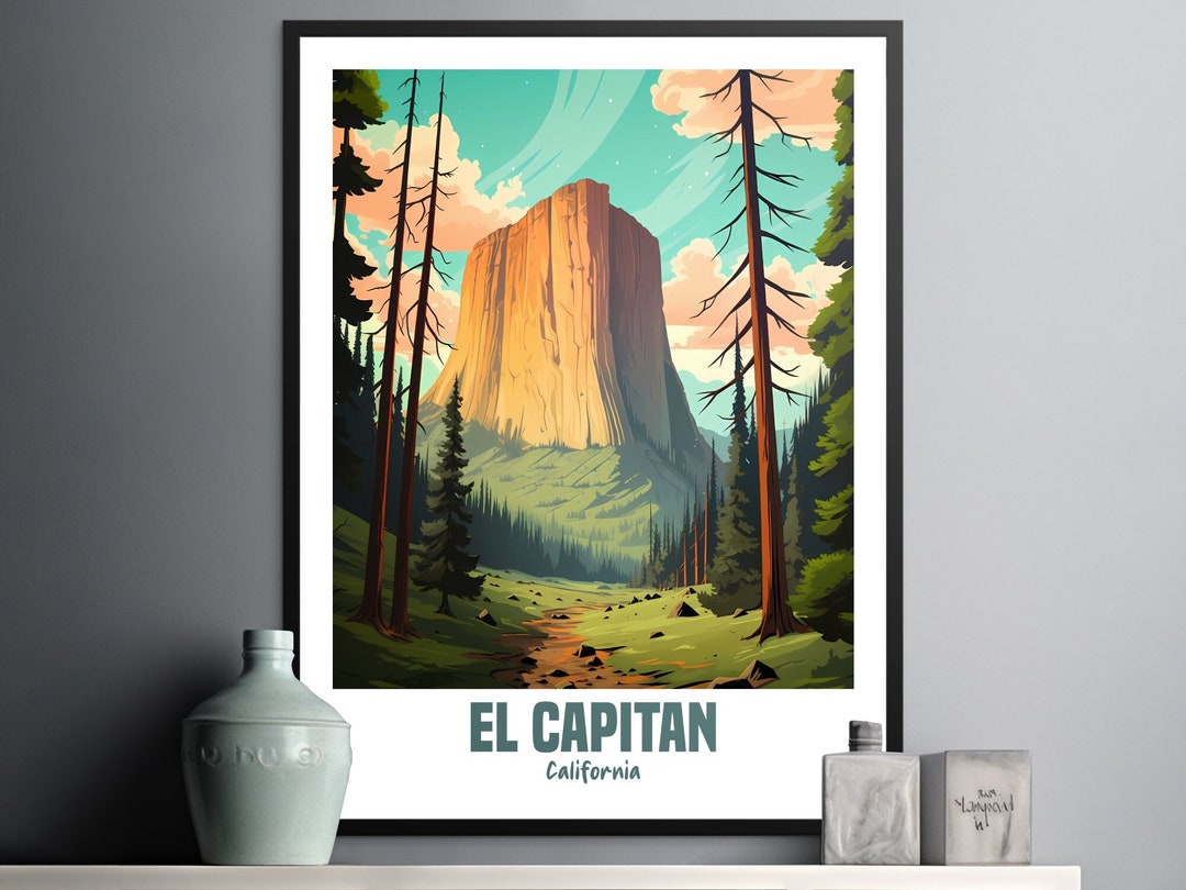 Stunning El Capitan Wall Art Print Featuring Majestic Landscape and ...