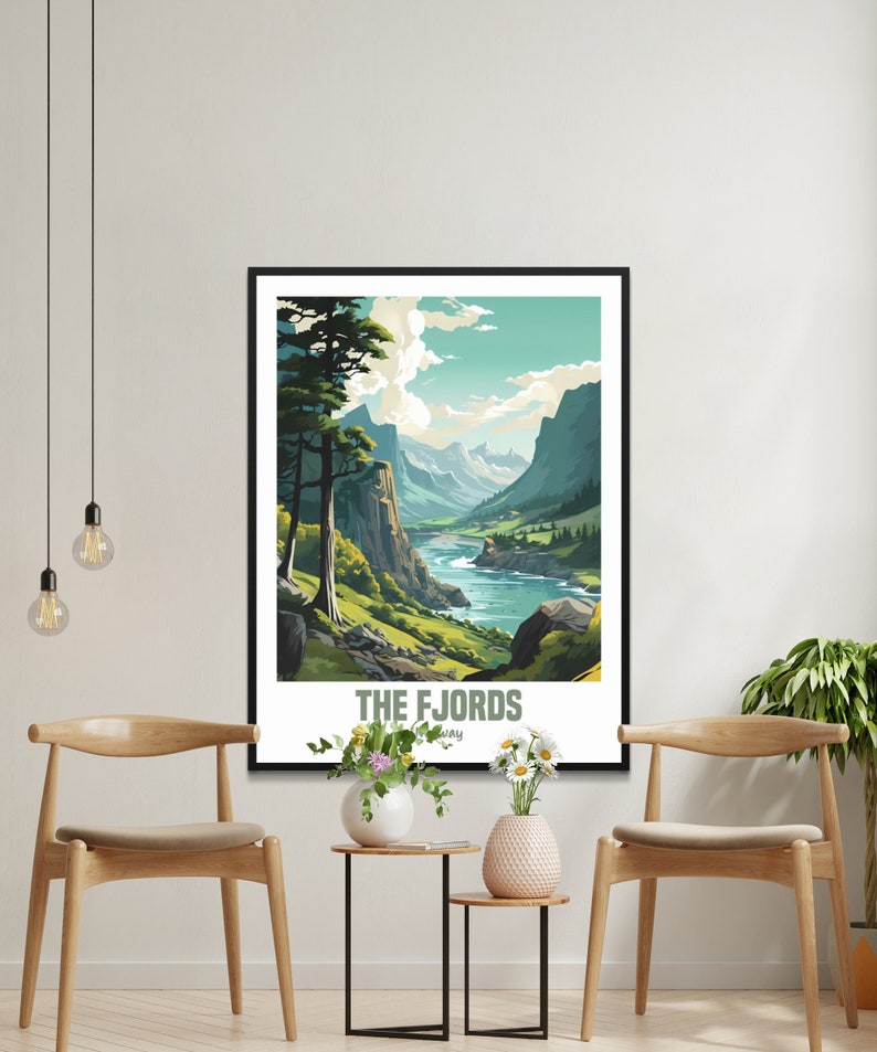 Majestic Norwegian Fjords Scenic Wall Art Print for Nature Lovers and Home Decor - Etsy