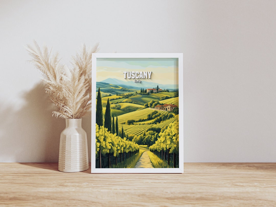 Tuscany Landscape Wall Art, Italian Countryside Poster, Scenic Tuscany ...