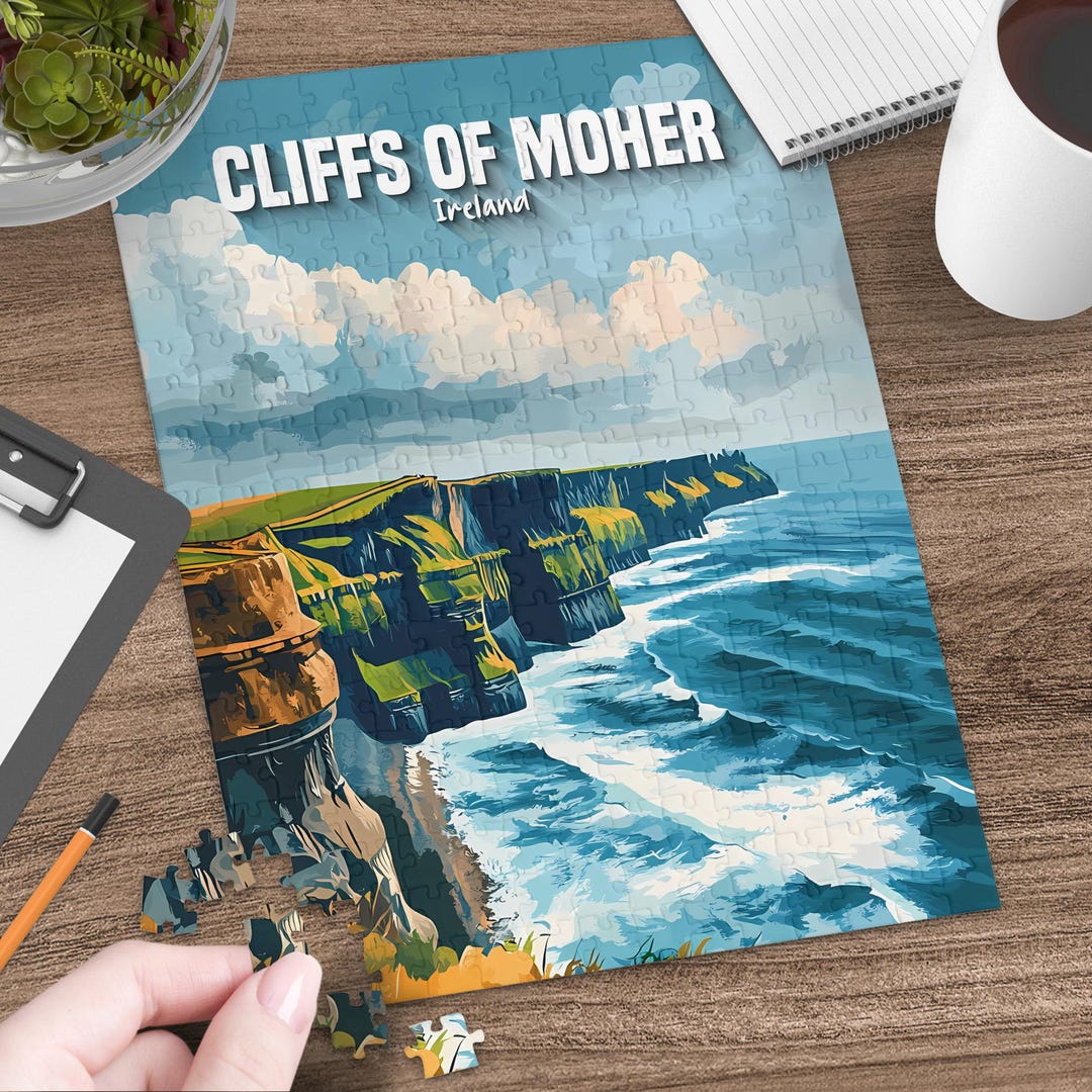 Cliffs of Moher Ireland Puzzle: Coastal, Landscape, Artistic, Jigsaw ...
