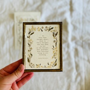 Floral Wreath Art Print With Quote | Handmade Paper Print ...