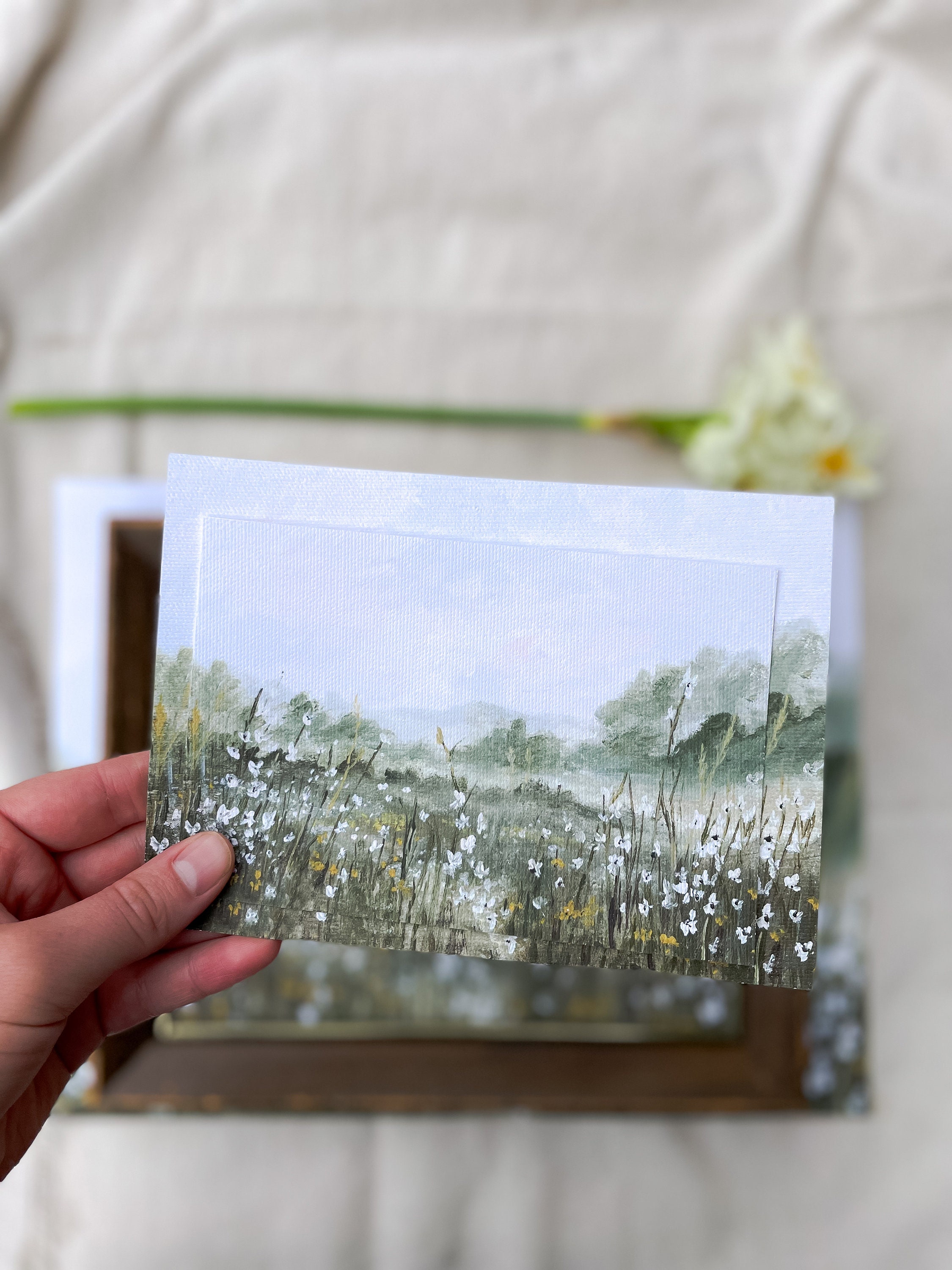 Misty Flowers Horizontal Fine Art Print, Reproduction of a Landscape ...