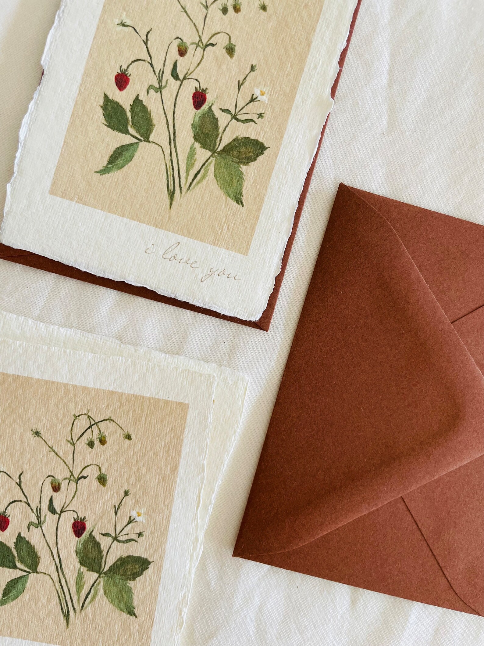 Handmade Paper Notecard With Envelope and Floral Design - Etsy