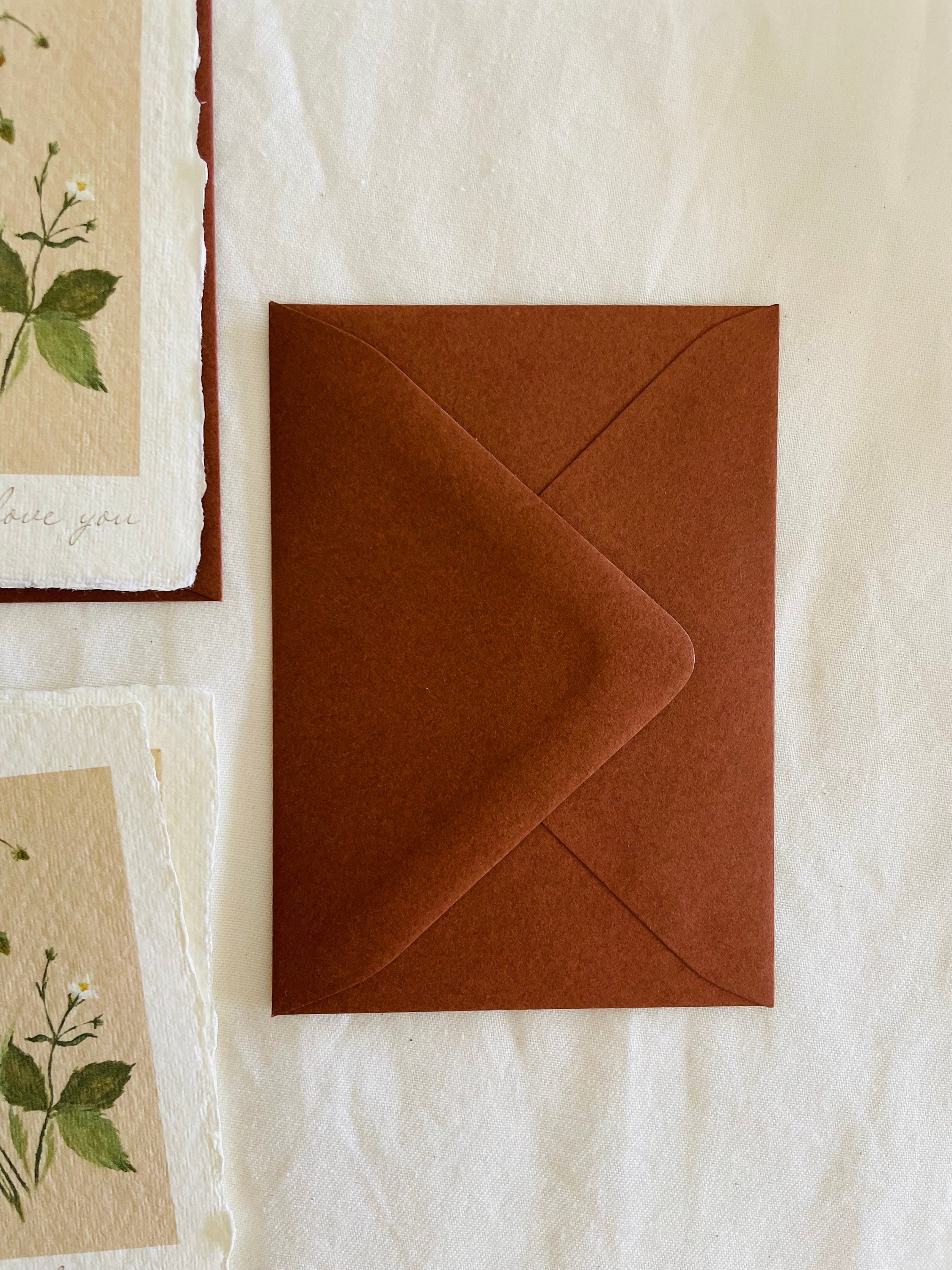 I Love You Card Handmade Paper Handmade Paper Notecard and Envelope ...