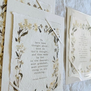 Floral Wreath Art Print With Quote | Handmade Paper Print ...