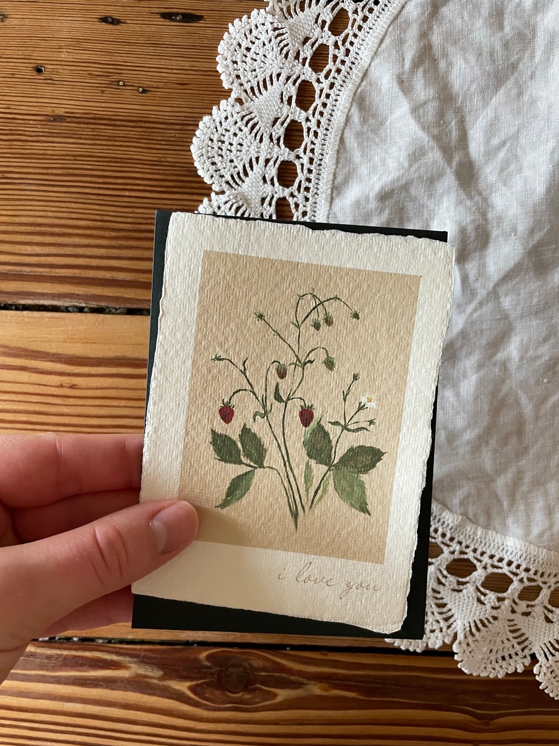 Handmade Paper Notecard With Envelope and Floral Design - Etsy